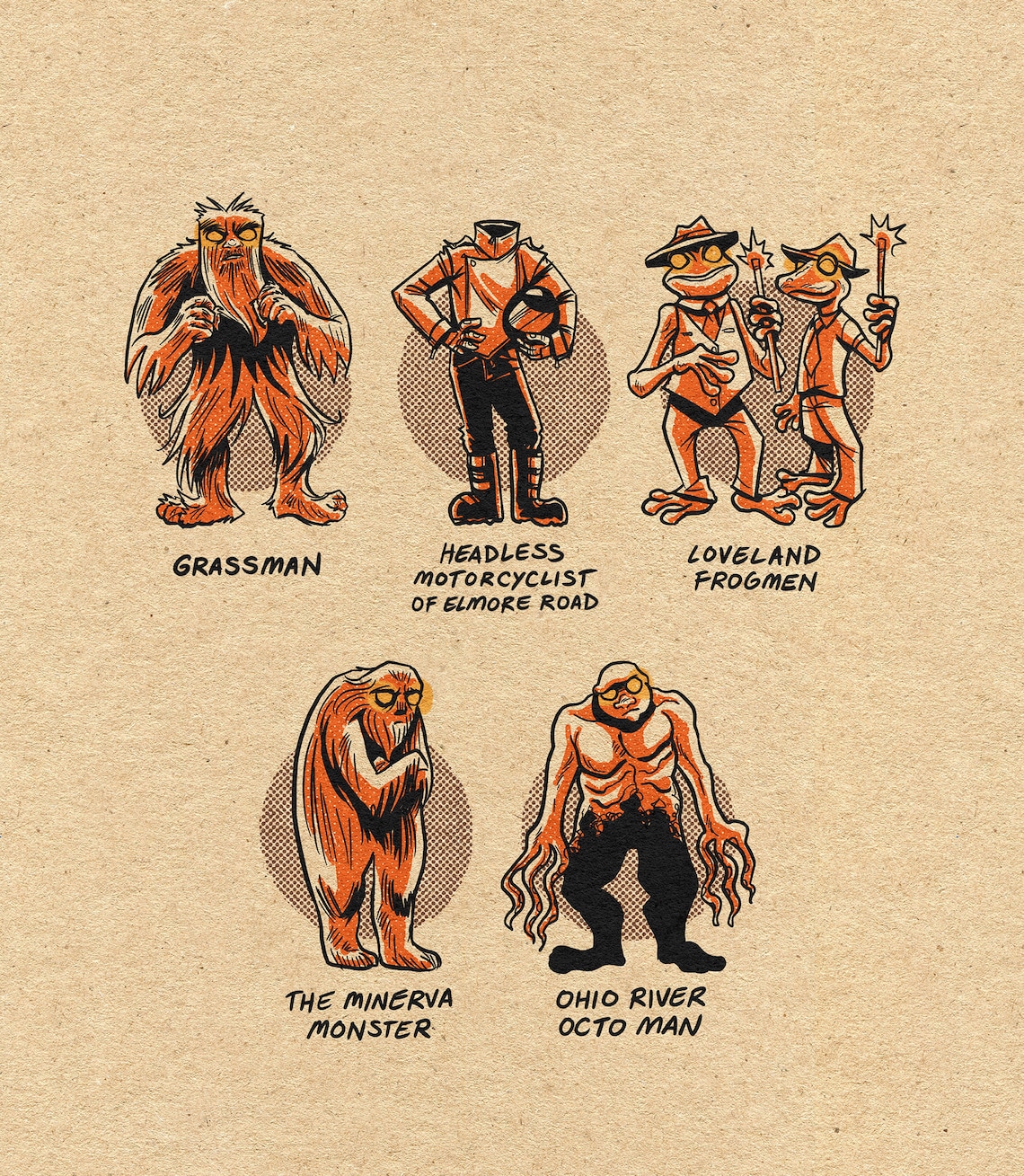 Famous Cryptids of Ohio Print - Etsy Canada