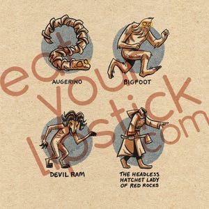 Famous Cryptids of Colorado 11" X 14" Print - Etsy