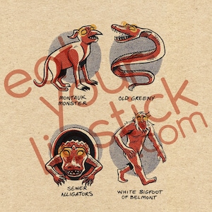 Famous Cryptids of New York 11 X 14 Print - Etsy