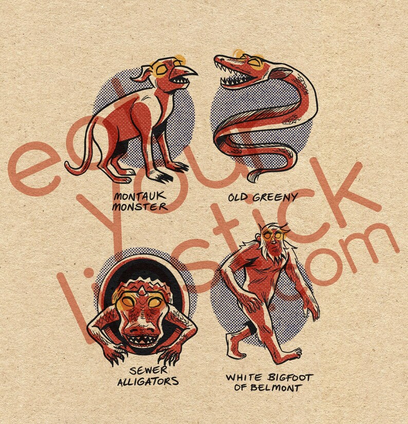 Famous Cryptids of New York 11 X 14 Print - Etsy