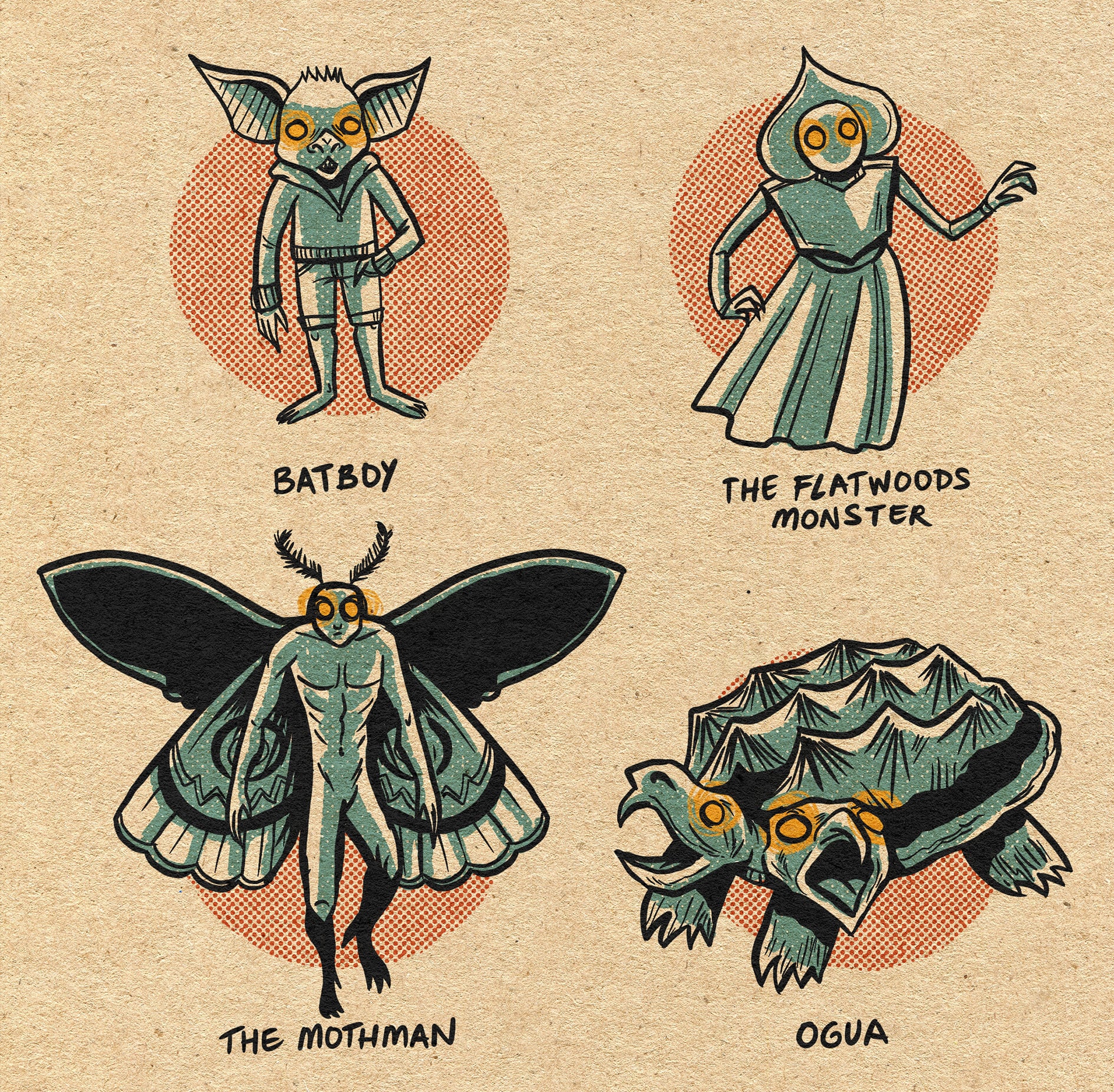 Famous Cryptids of West Virginia Print - Etsy Canada