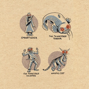 Famous Cryptids of Tennessee Print - Etsy