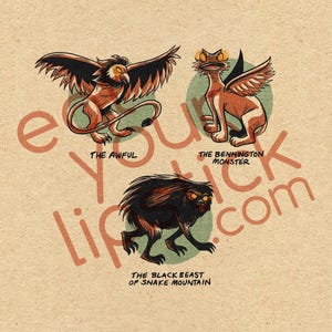 Famous Cryptids of Vermont 11 X 14 Print - Etsy