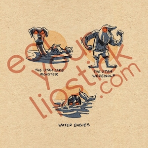 Famous Cryptids of Utah 5 X 7 Print - Etsy