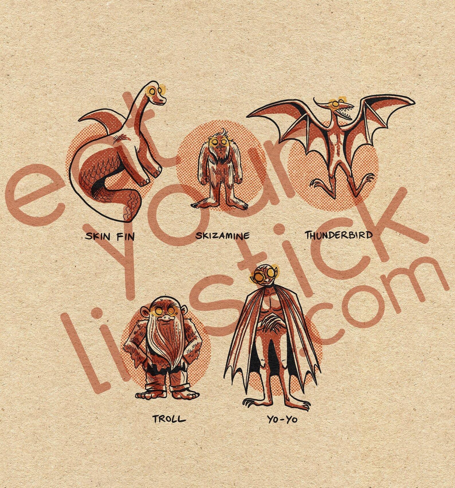 Famous Cryptids of Arizona 11 X 14 Print - Etsy