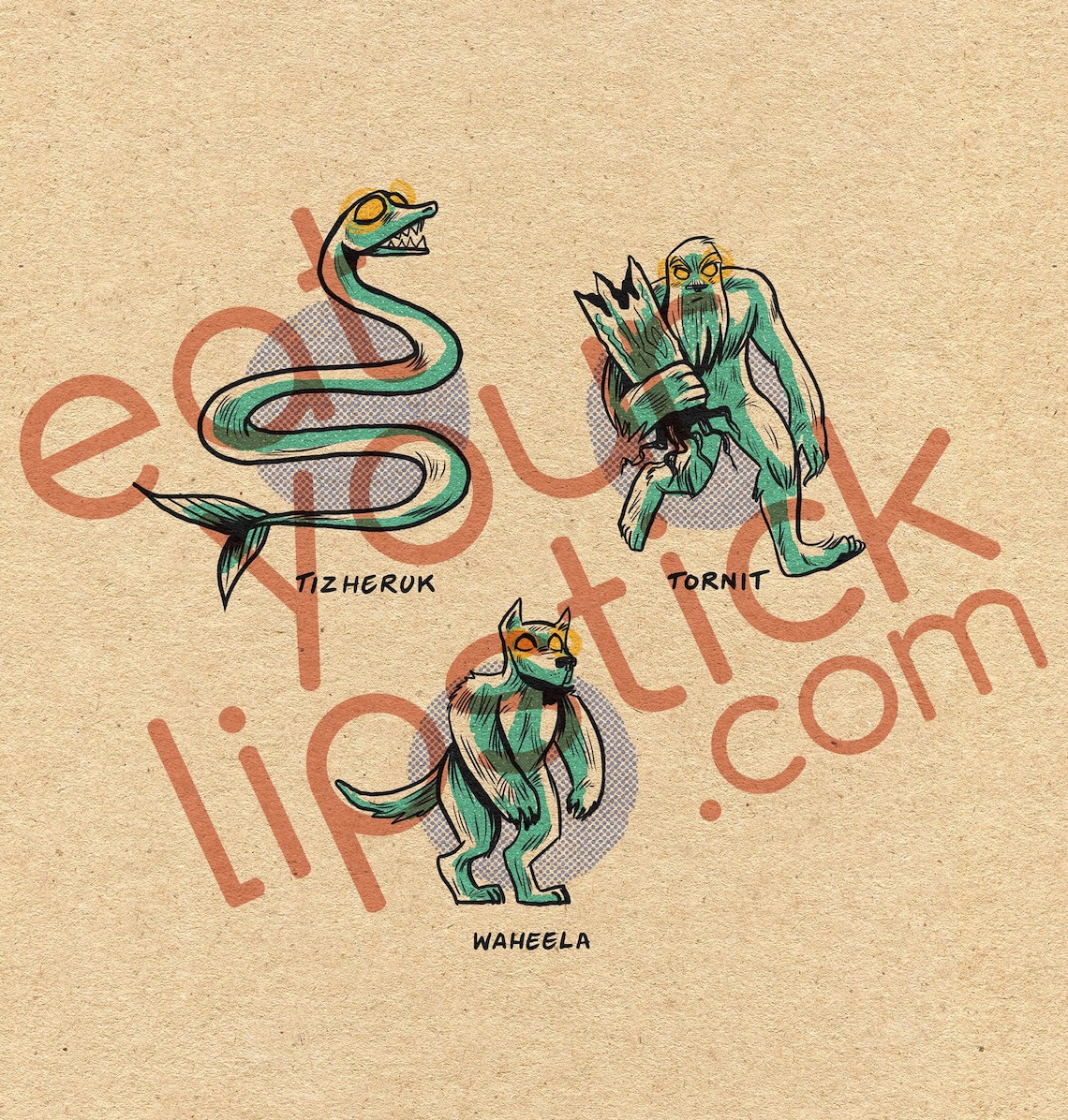 Famous Cryptids of Alaska 5 X 7 Print - Etsy