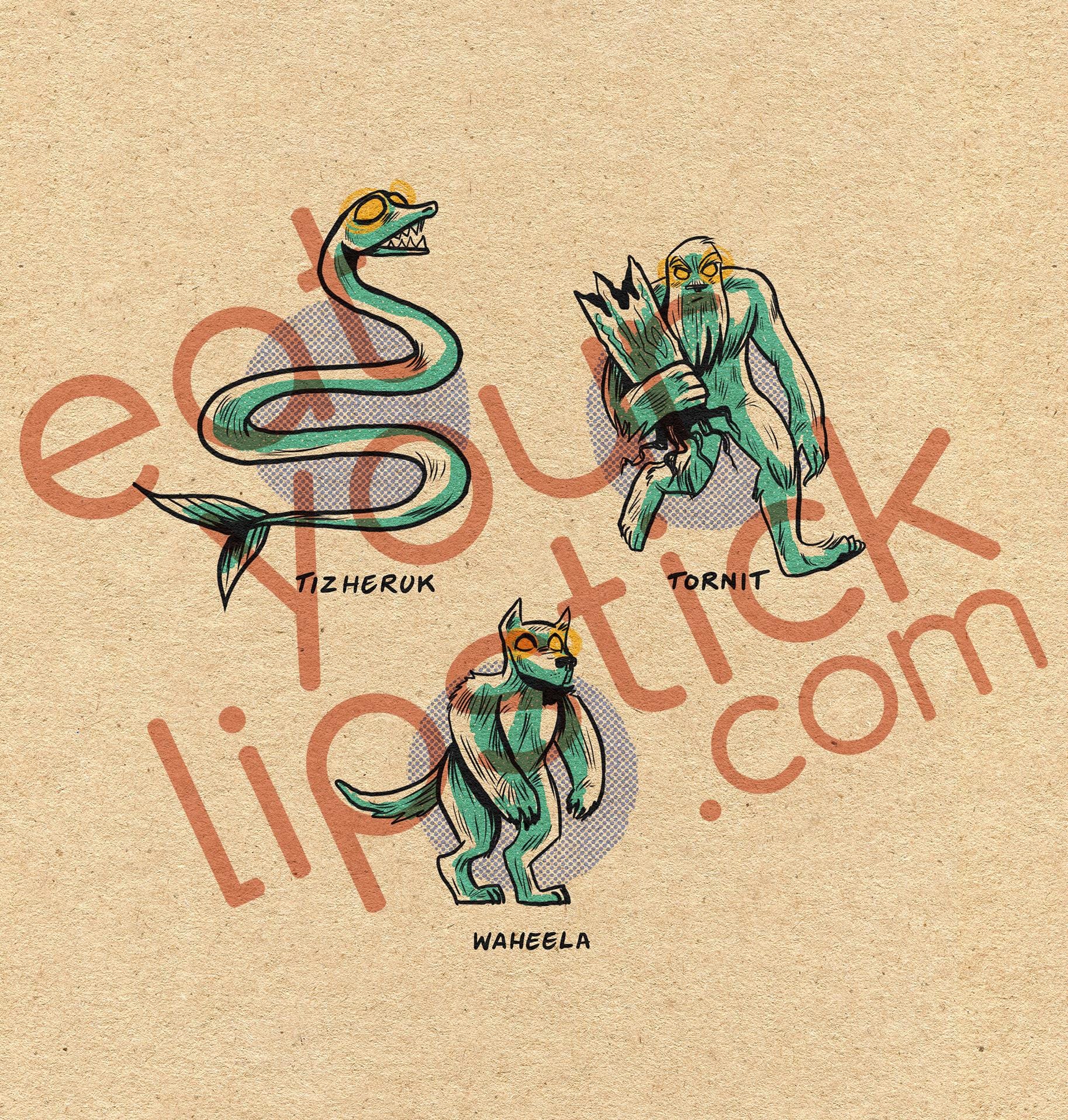 Famous Cryptids of Alaska 5 X 7 Print - Etsy
