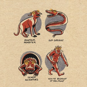 Famous Cryptids of New York Print - Etsy