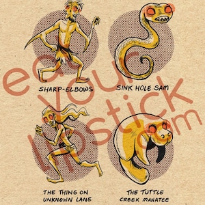 Famous Cryptids of Kansas 5 X 7 Print - Etsy