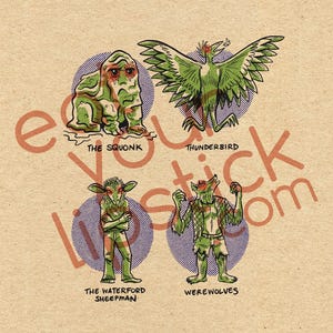 Famous Cryptids of Pennsylvania Print - Etsy