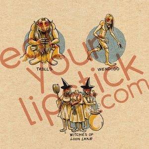 Famous Cryptids of Minnesota Print - Etsy