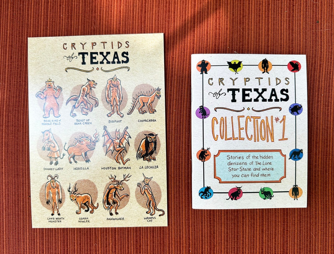 Texas Cryptids Info Booklet & 5 X 7 Print - Etsy