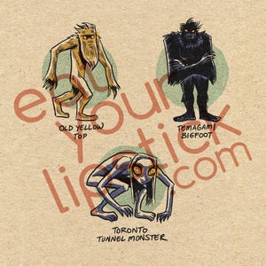 Famous Cryptids of Ontario Print - 5" X 7" - Etsy