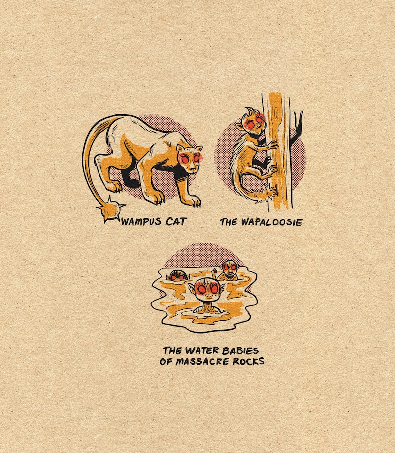Famous Cryptids of Idaho Print - Etsy