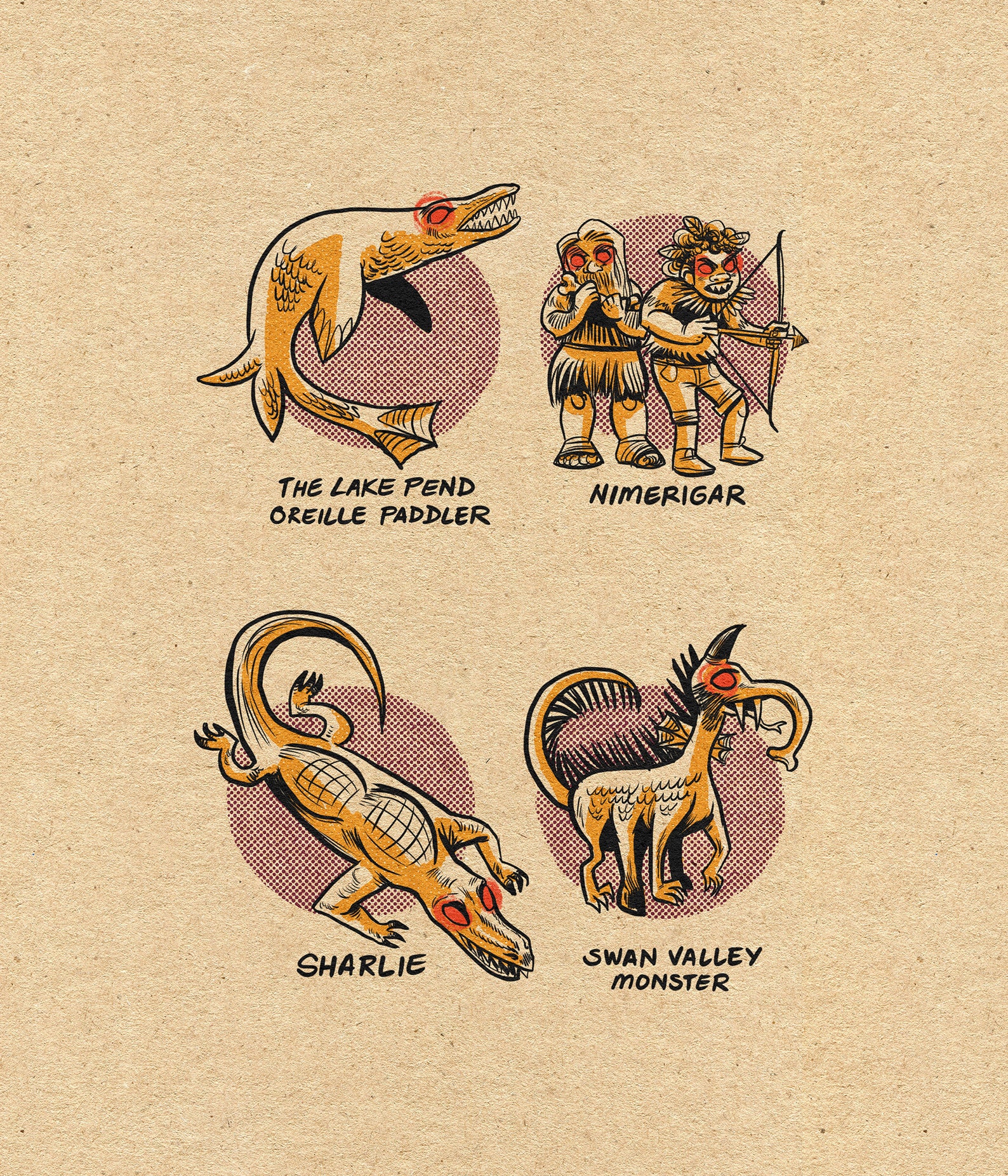 Famous Cryptids of Idaho Print - Etsy