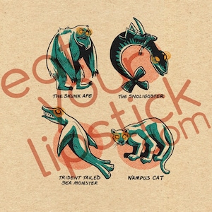 Famous Cryptids of Florida Print - Etsy