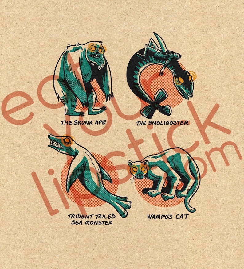 Famous Cryptids of Florida Print - Etsy