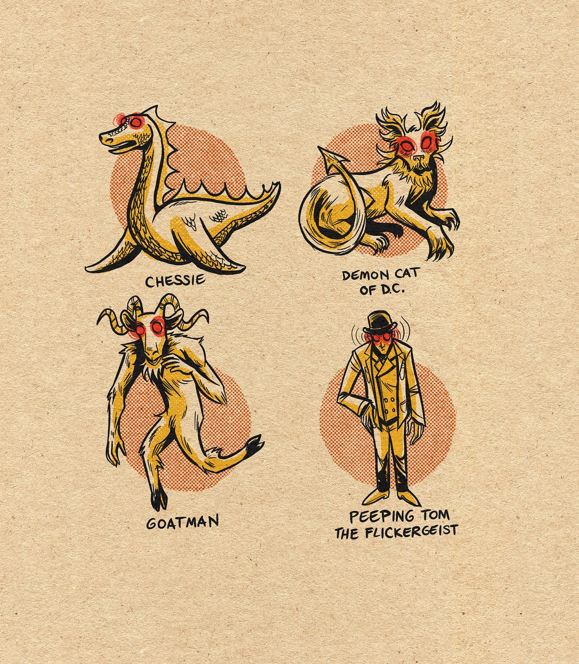 Famous Cryptids of Maryland Print - Etsy