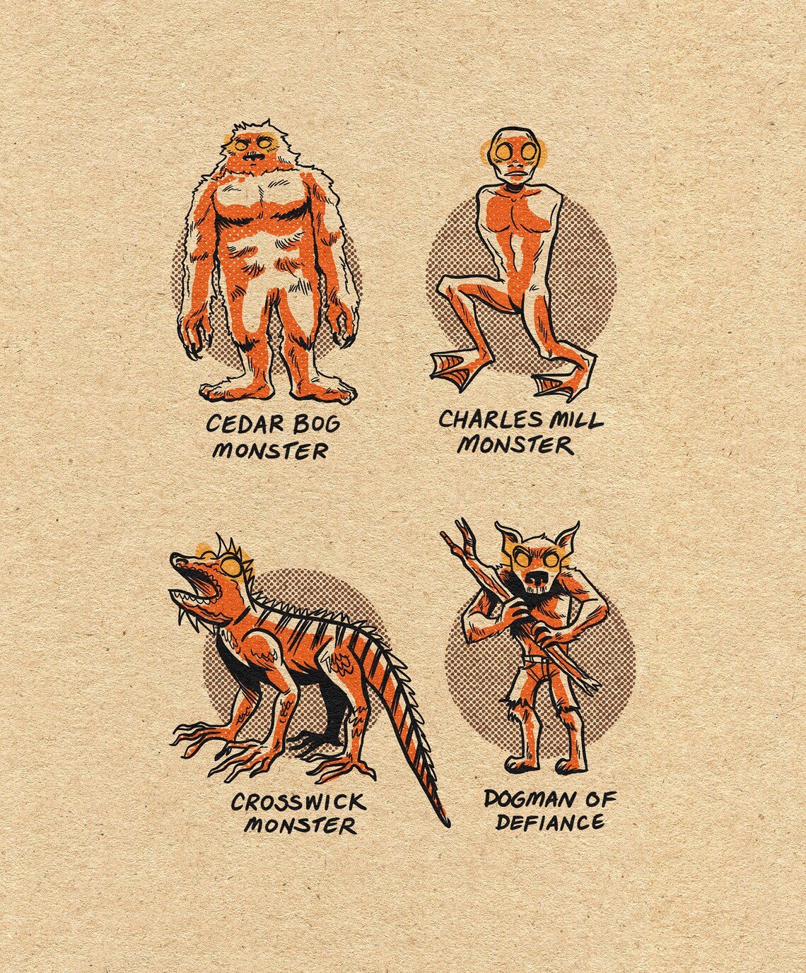 Famous Cryptids of Ohio Print - Etsy Canada