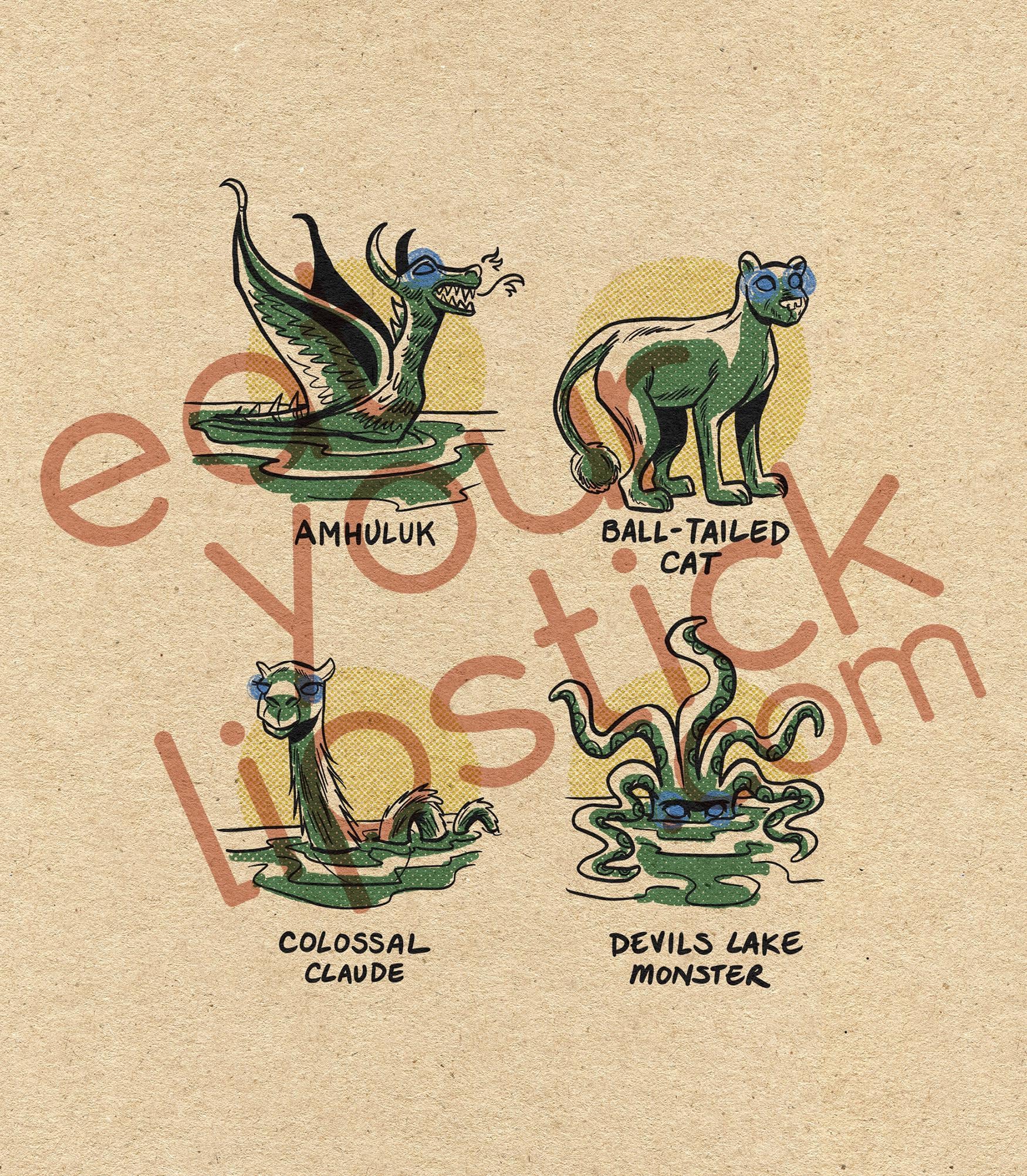 Famous Cryptids of Oregon 5 X 7 Print - Etsy