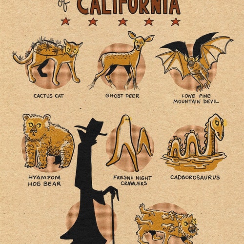 Famous Cryptids of Wisconsin Print - Etsy