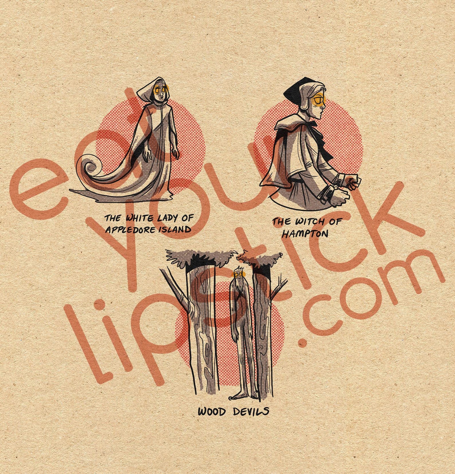 Famous Cryptids of New Hampshire Print - Etsy