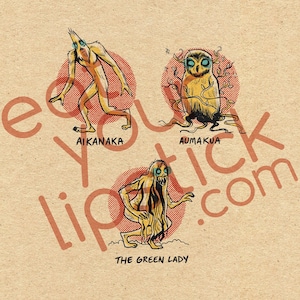 Famous Cryptids of Hawaii 5 X 7 Print - Etsy