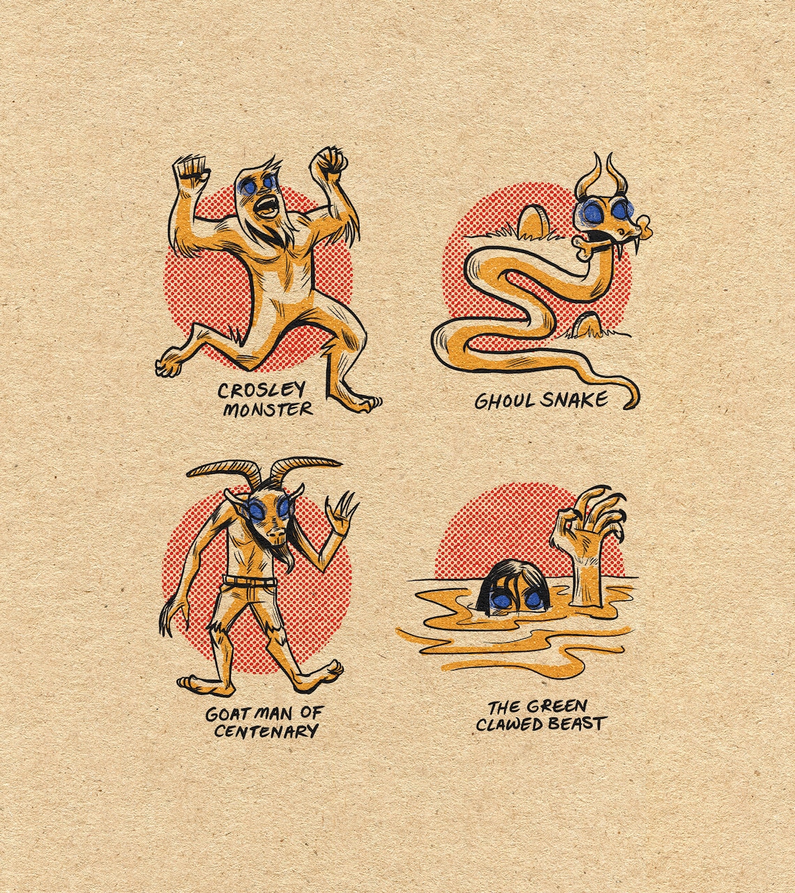 Famous Cryptids of Indiana 11 X 14 Print - Etsy