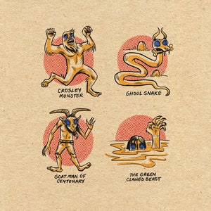 Famous Cryptids of Indiana 11 X 14 Print - Etsy