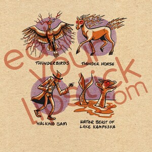 Famous Cryptids of South Dakota Print - Etsy