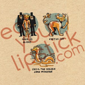 Famous Cryptids of Nevada Print - Etsy