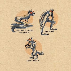 Famous Cryptids of Utah Print - Etsy