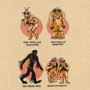 Famous Cryptids of Kentucky Print - Etsy