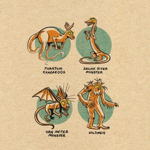 Famous Cryptids of Iowa 8 X 10 Print - Etsy