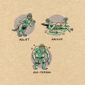 Famous Cryptids of Alaska Print - Etsy