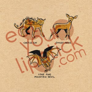 Famous Cryptids of California 11 X 14 Print - Etsy Canada