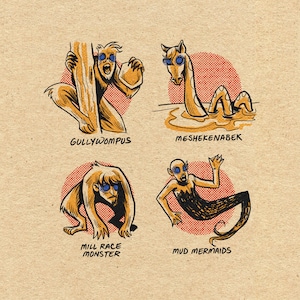 Famous Cryptids of Indiana 11 X 14 Print - Etsy