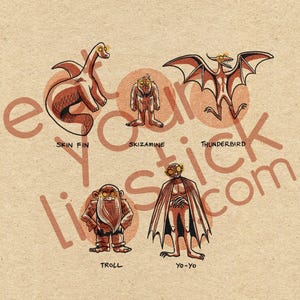 Famous Cryptids of Arizona Print - Etsy