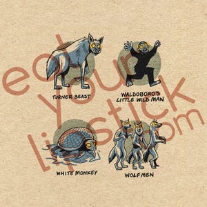 Famous Cryptids of Maine 5 X 7 Print - Etsy