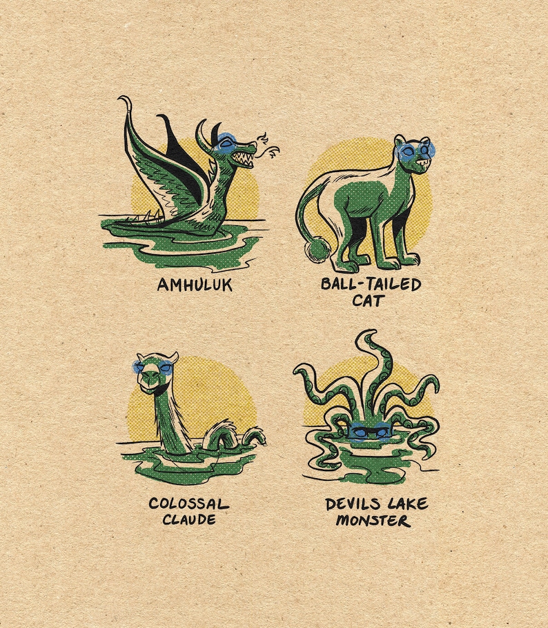 Famous Cryptids of Oregon 11 X 14 Print - Etsy