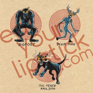 Famous Cryptids of Delaware 5 X 7 Print - Etsy