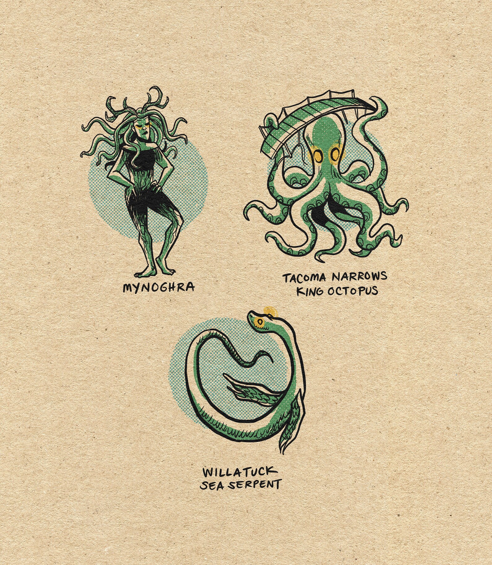 Famous Cryptids of Washington 11 X 14 Print - Etsy