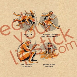 Famous Cryptids of Mississippi Print - Etsy