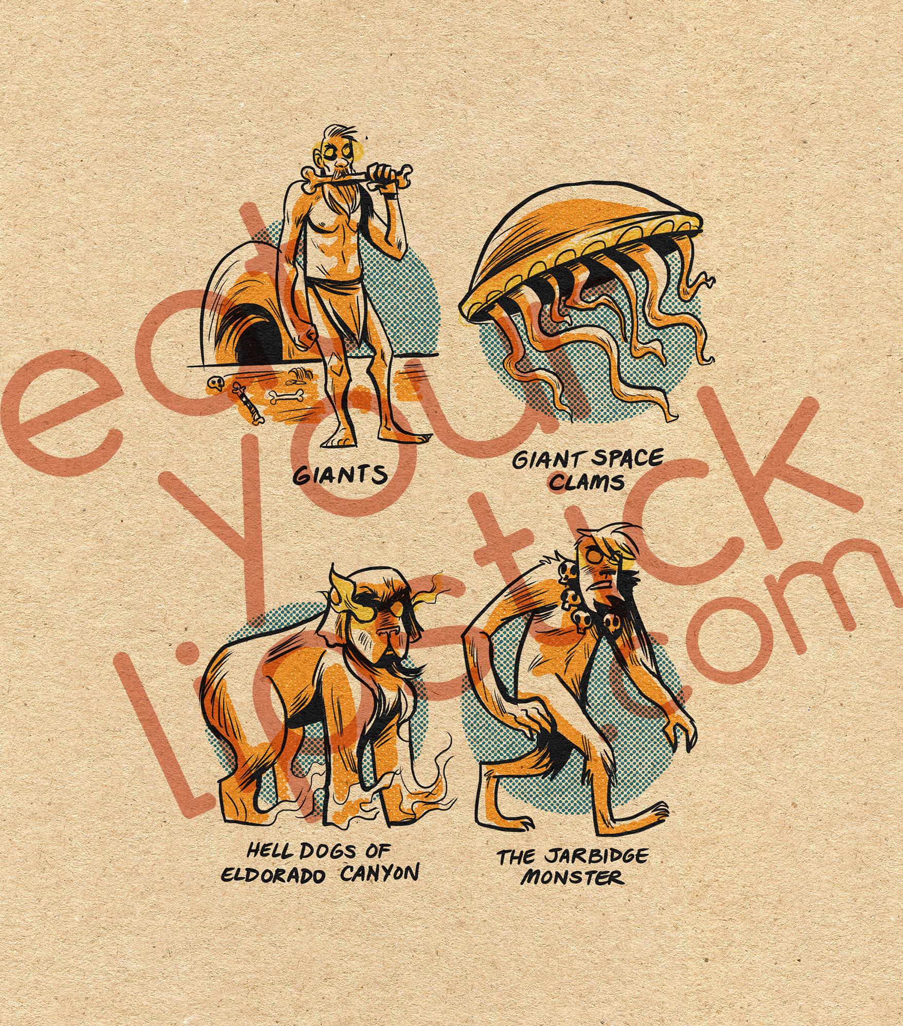 Famous Cryptids of Nevada 11 X 14 Print - Etsy