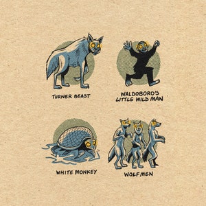 Famous Cryptids of Maine Print - Etsy