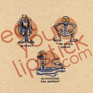 Famous Cryptids of Massachusetts Print - Etsy