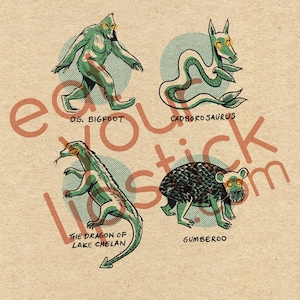 Famous Cryptids of Washington 5 X 7 Print - Etsy