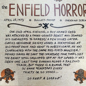 The Enfield Horror 5 X 7 Print - Etsy