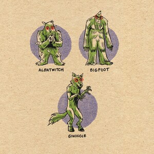 Famous Cryptids of Pennsylvania 11 X 14 Print - Etsy