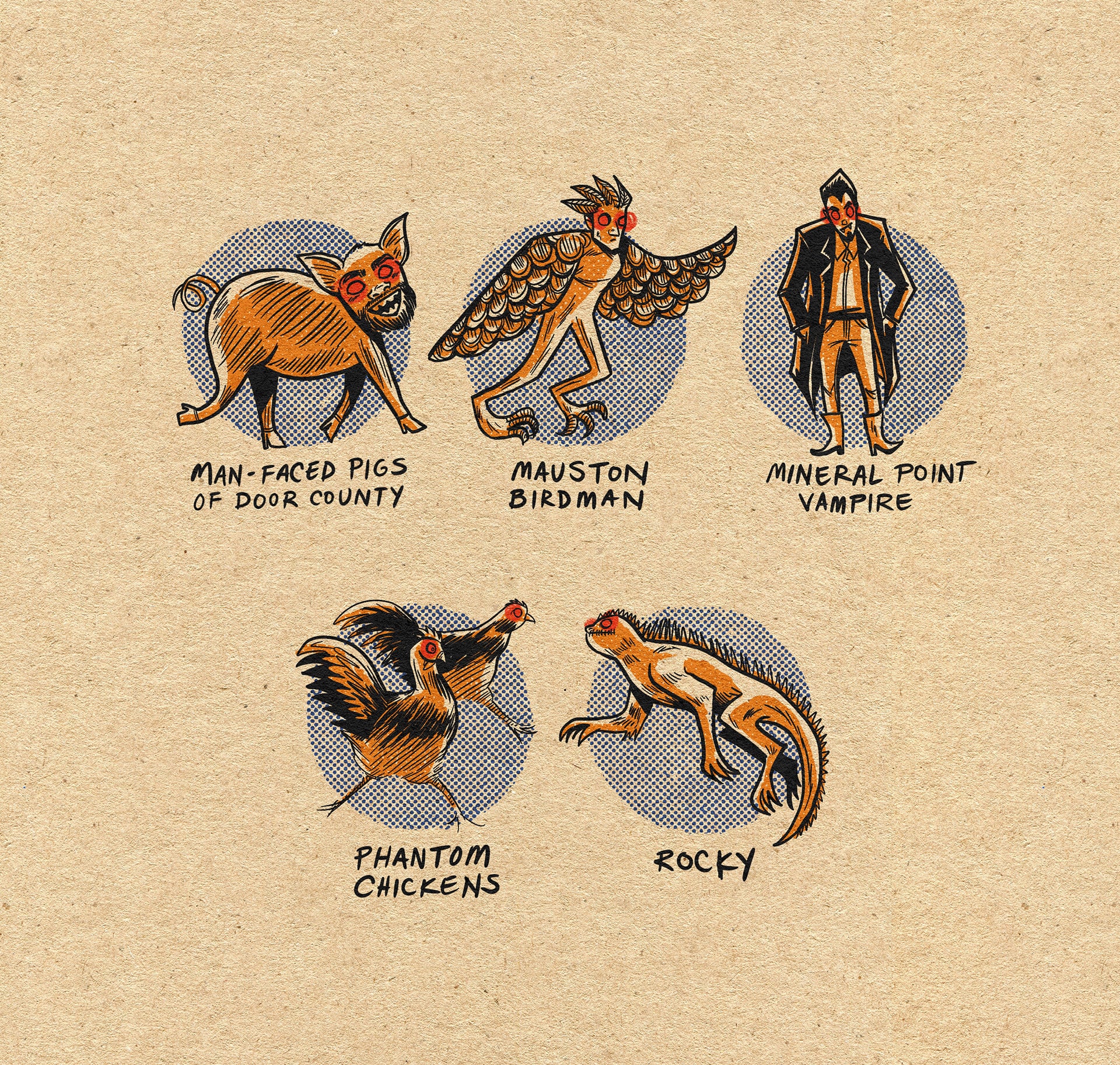 Famous Cryptids of Wisconsin Print - Etsy